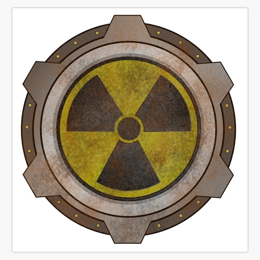 Amazon.com: Radioactive Fallout Symbol - Vault Shelter Geek Gamer ...