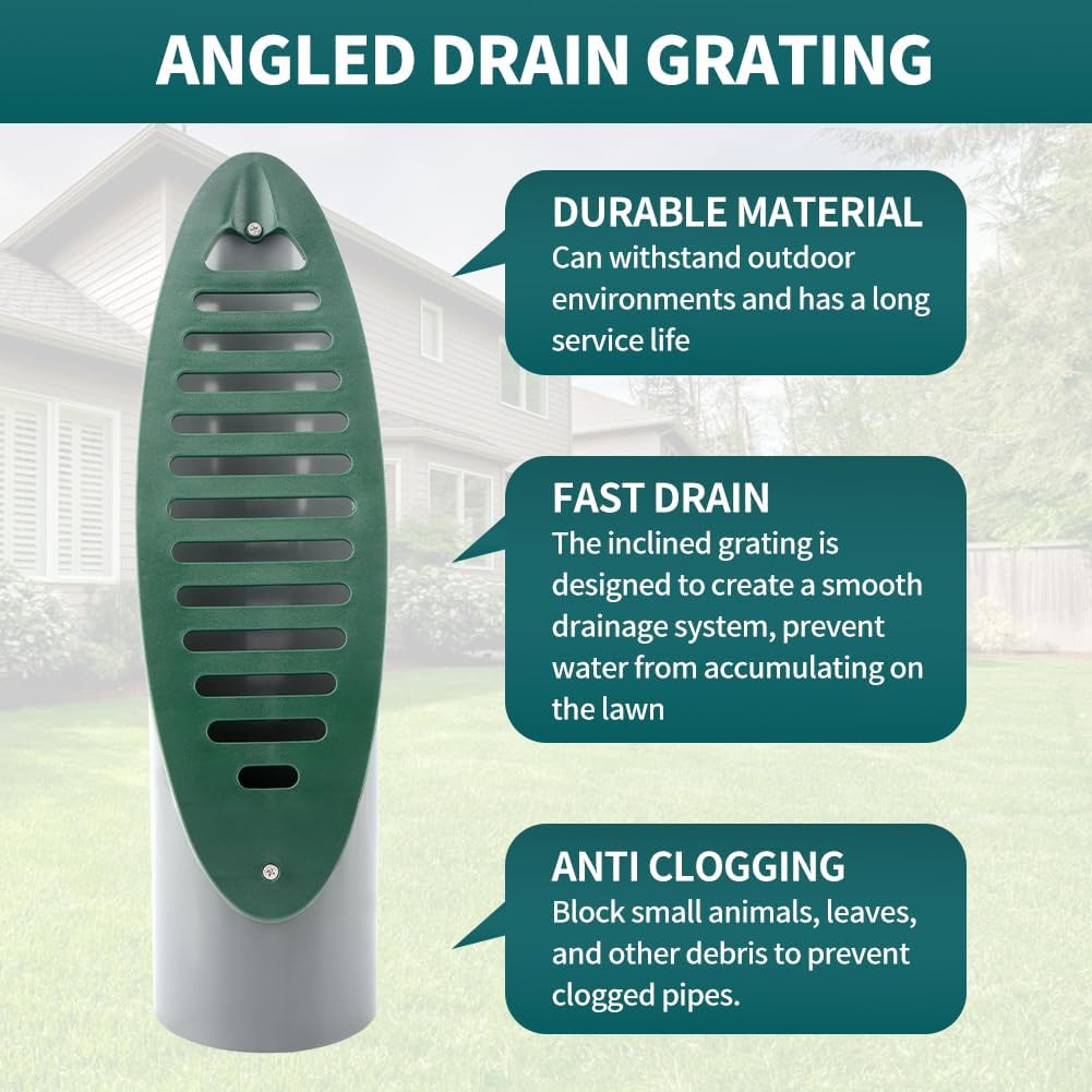 Yard Drain Emitter 4 inch Green Angled Drain Grating Liberia | Ubuy