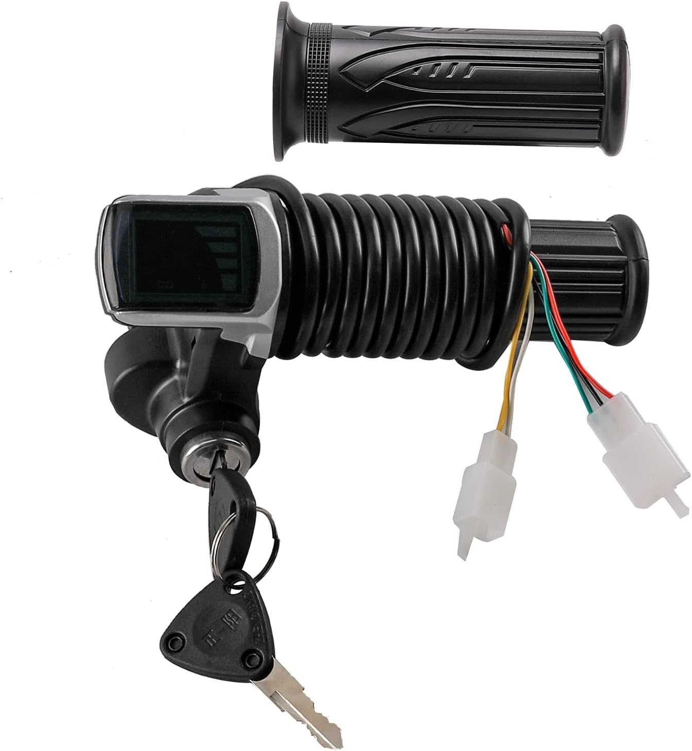 Amazon.com: CWTD 24V Half Twist Throttle Grips Electric Key Lock Power ...
