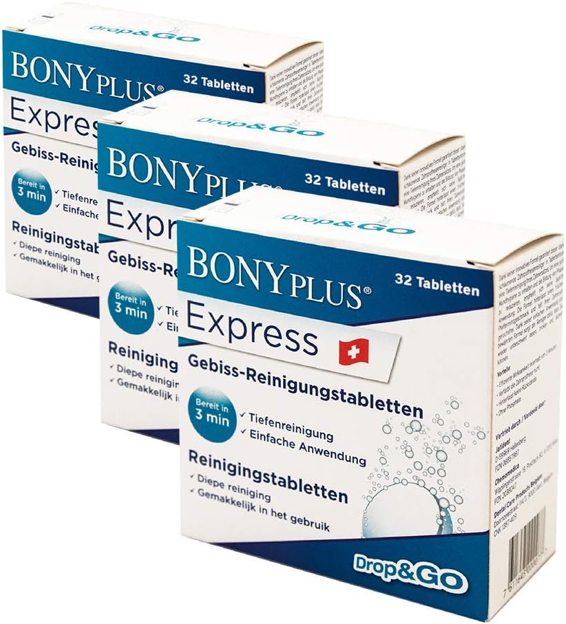 BonyPlus Express Reingungstabletten für Zahnschienen Prothesen - 3 ...