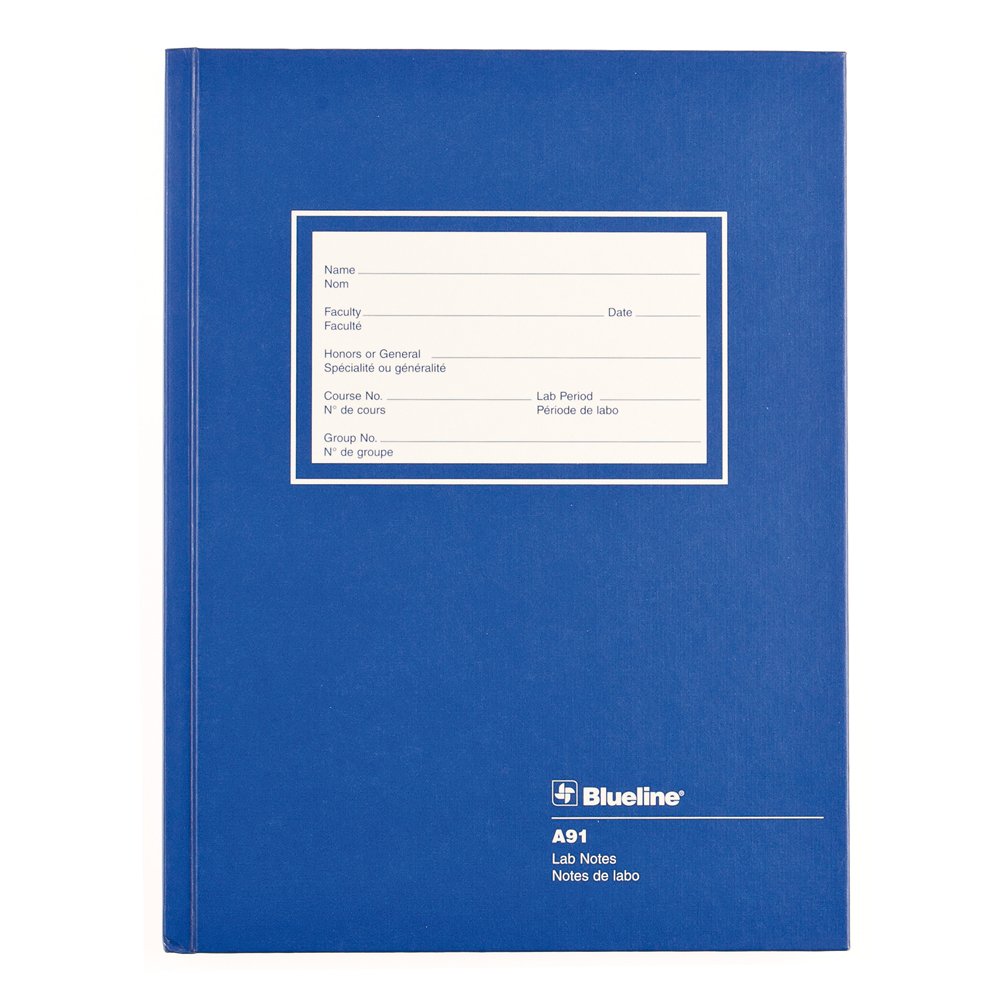 Blueline Lab Book Perfect Binding with Hard Cover, 200 Pages, 10-1/2" x ...