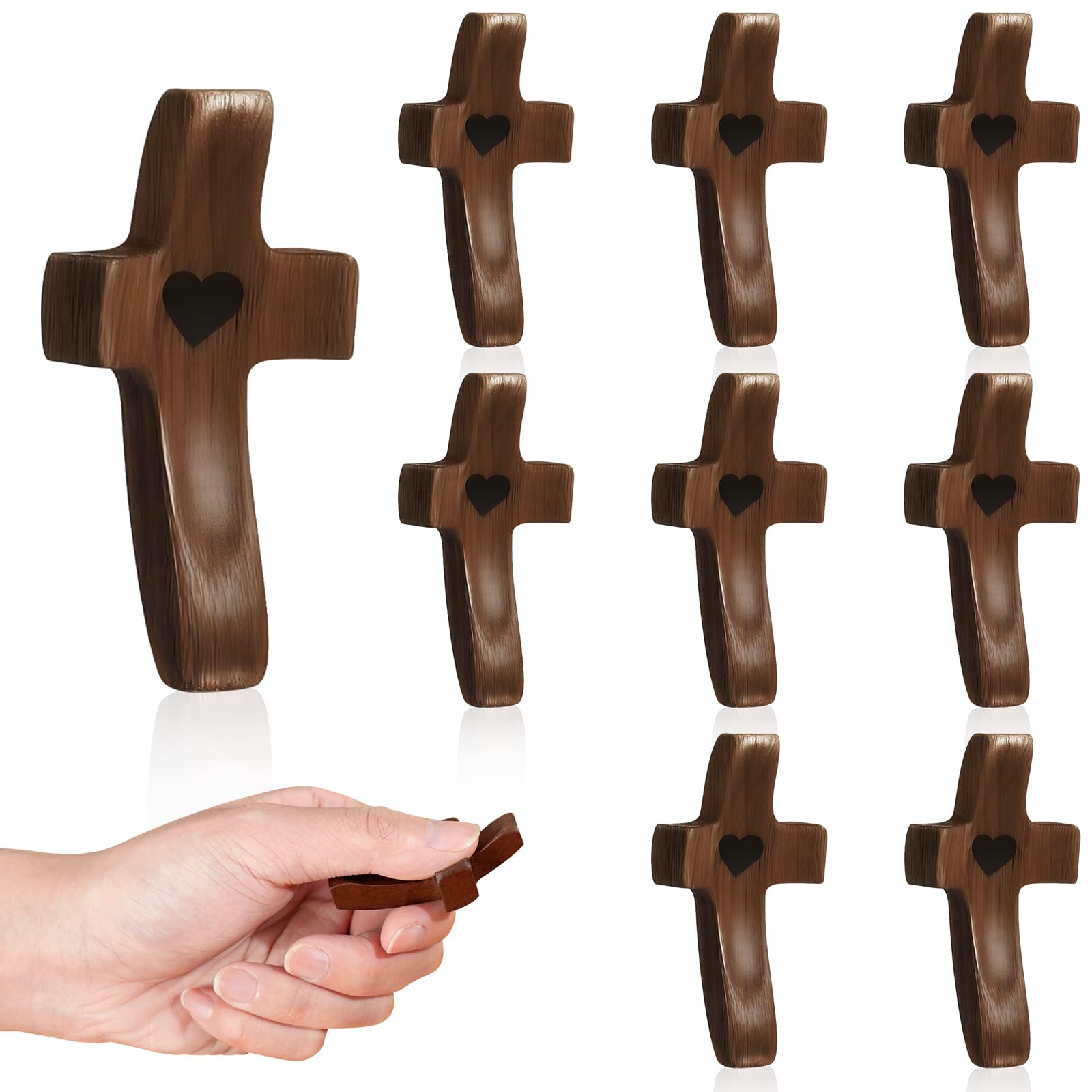 Amazon.com: 9PCS Cross My Heart, Encouragement Gift, Wooden Pocket ...