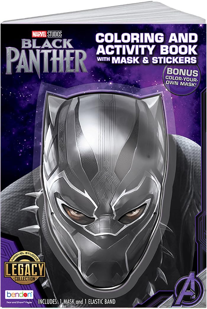 Snapklik.com : Bendon Black Panther Coloring Book Marvel Activity Book ...