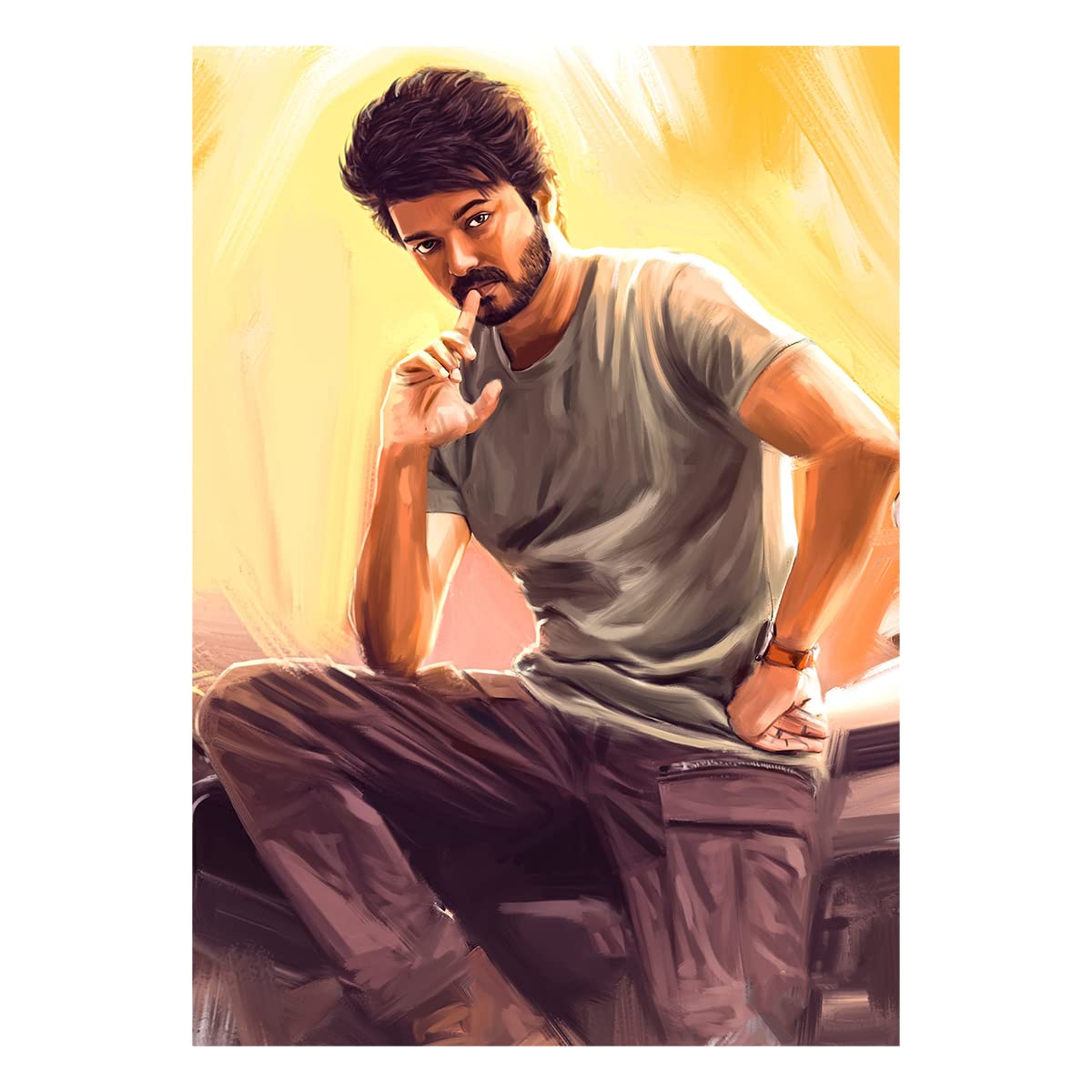 Buy Vijay Wall Sticker - varisu Vijay Wall Sticker - varisu thalapathy ...