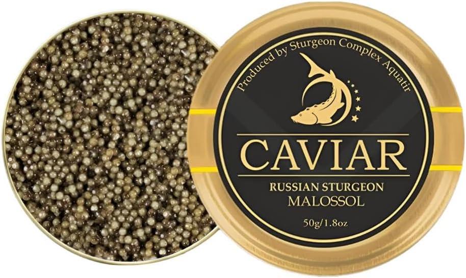 Amazon.com: Premium Russian Sturgeon Caviar - 50G / 1.8 OZ - Premium ...