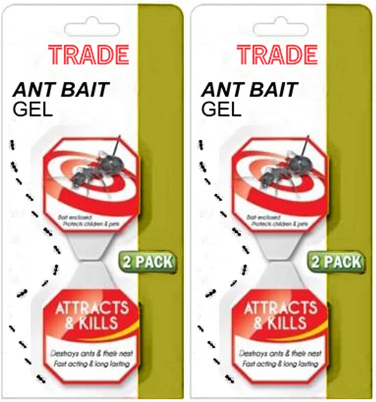 Trade Dual Action Ant Bait Gel Twin Pack-Fast Action Baited Ant Killer ...