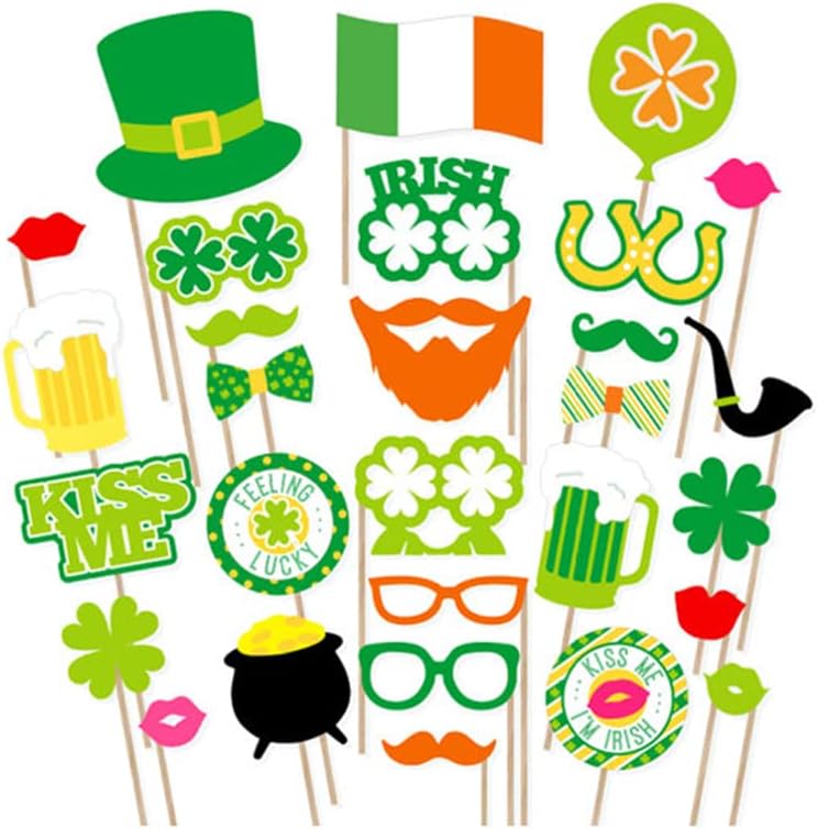 Amazon.com: St Patricks Photo Booth Props, Irish Day Photobooth Props ...