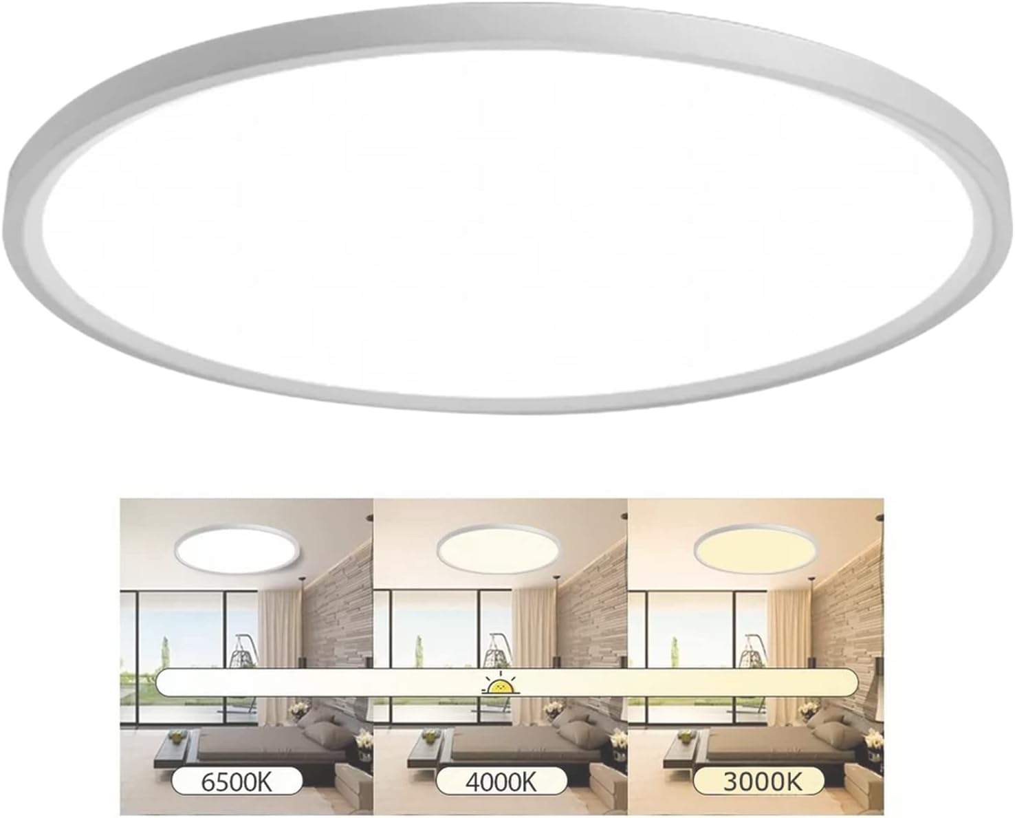 Lámpara de Techo LED Moderna 20W, 30cm, 2000LM, Iluminación de Techo ...