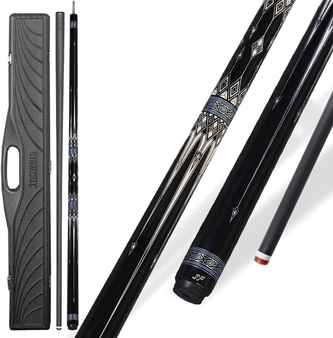 Amazon.com : Jflowers JF10-23F Carbon Fiber Pool Cue Stick 12.5mm Low Deflection Billiard Cue ...