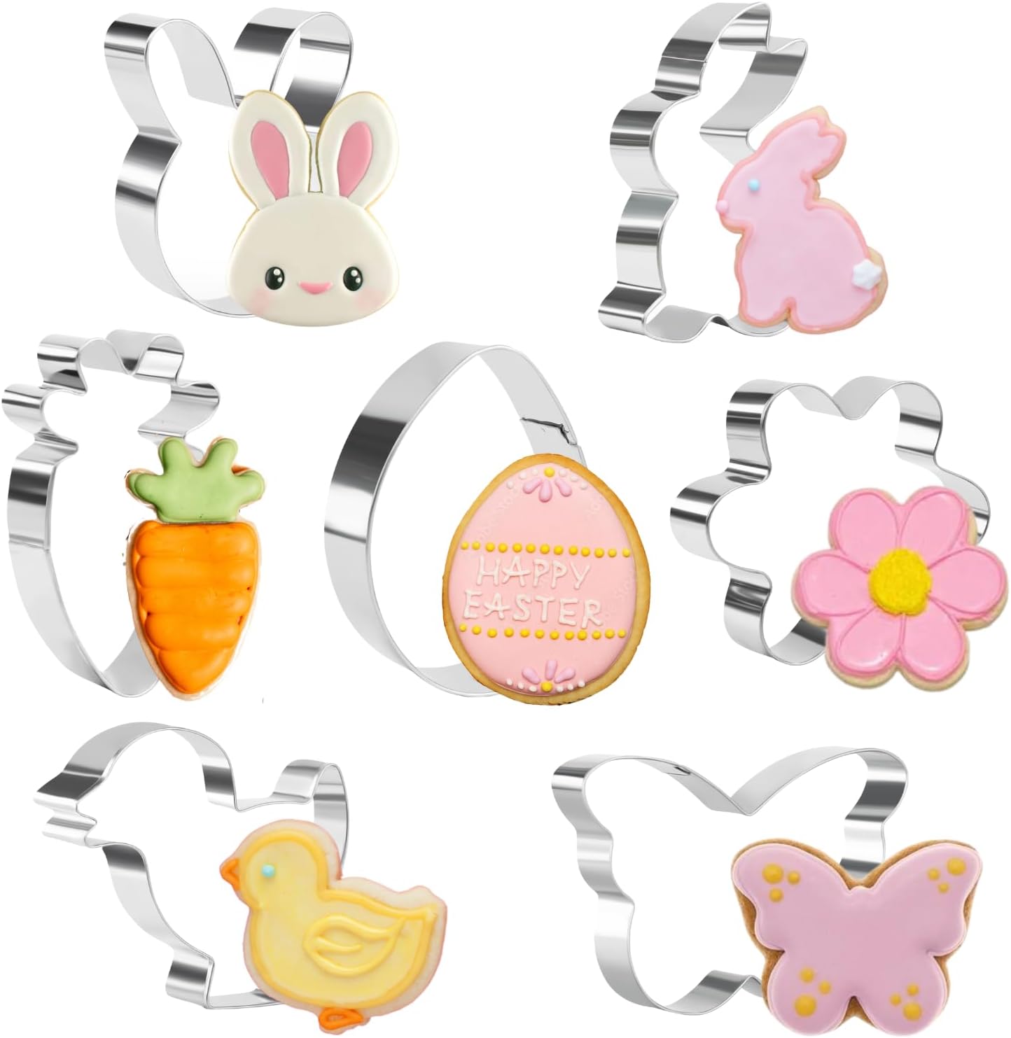 Amazon.com: Easter Cookie Cutter Set - 5 Piece - Egg, Easter Bunny ...