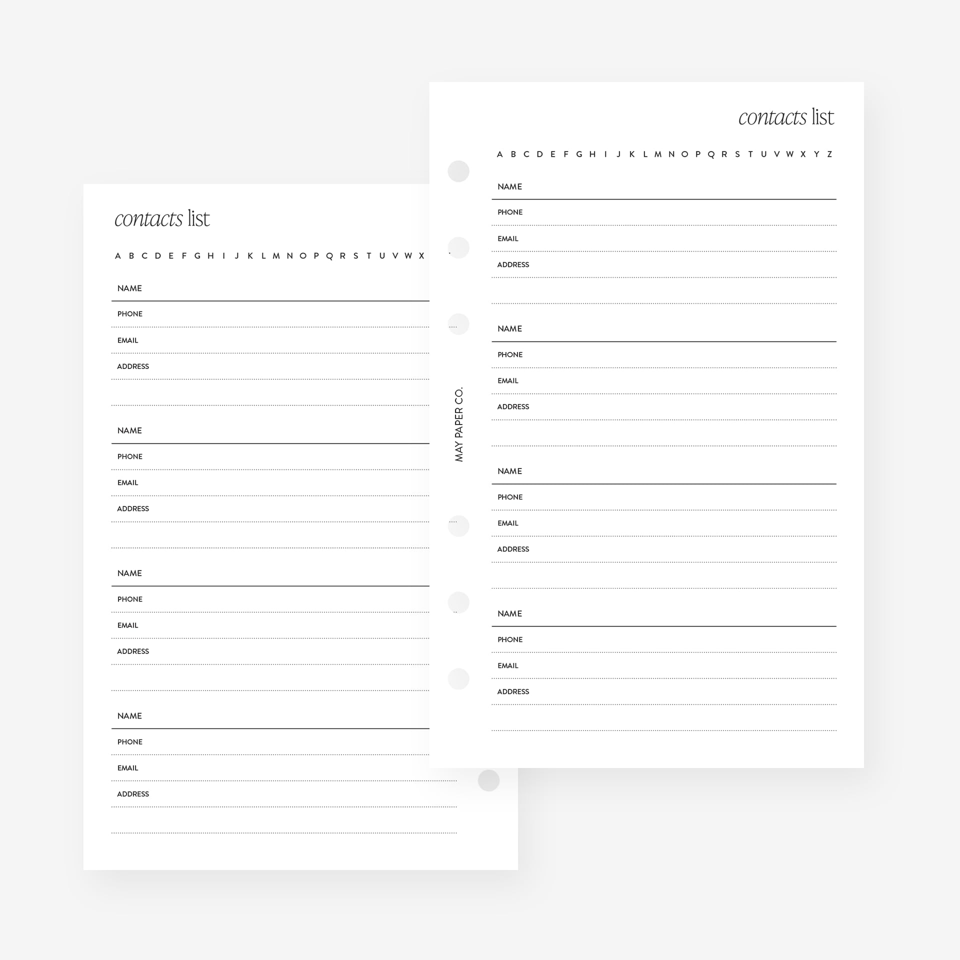 Amazon.com : Franklin Covey Compact Contacts List Planner Insert Agenda ...