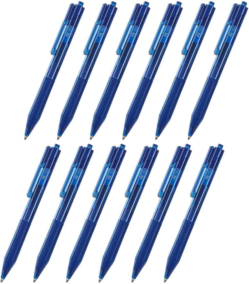 Amazon.com : 12 Pcs Monami FX 153 Ballpoint Pen 0.7mm Excellent Writing Dozen Box Ink BLUE ...