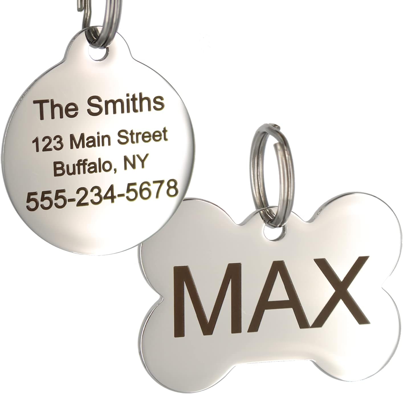 Amazon.com: BetterPaw Stainless Steel Pet Tag for Dogs and Cats, Small ...
