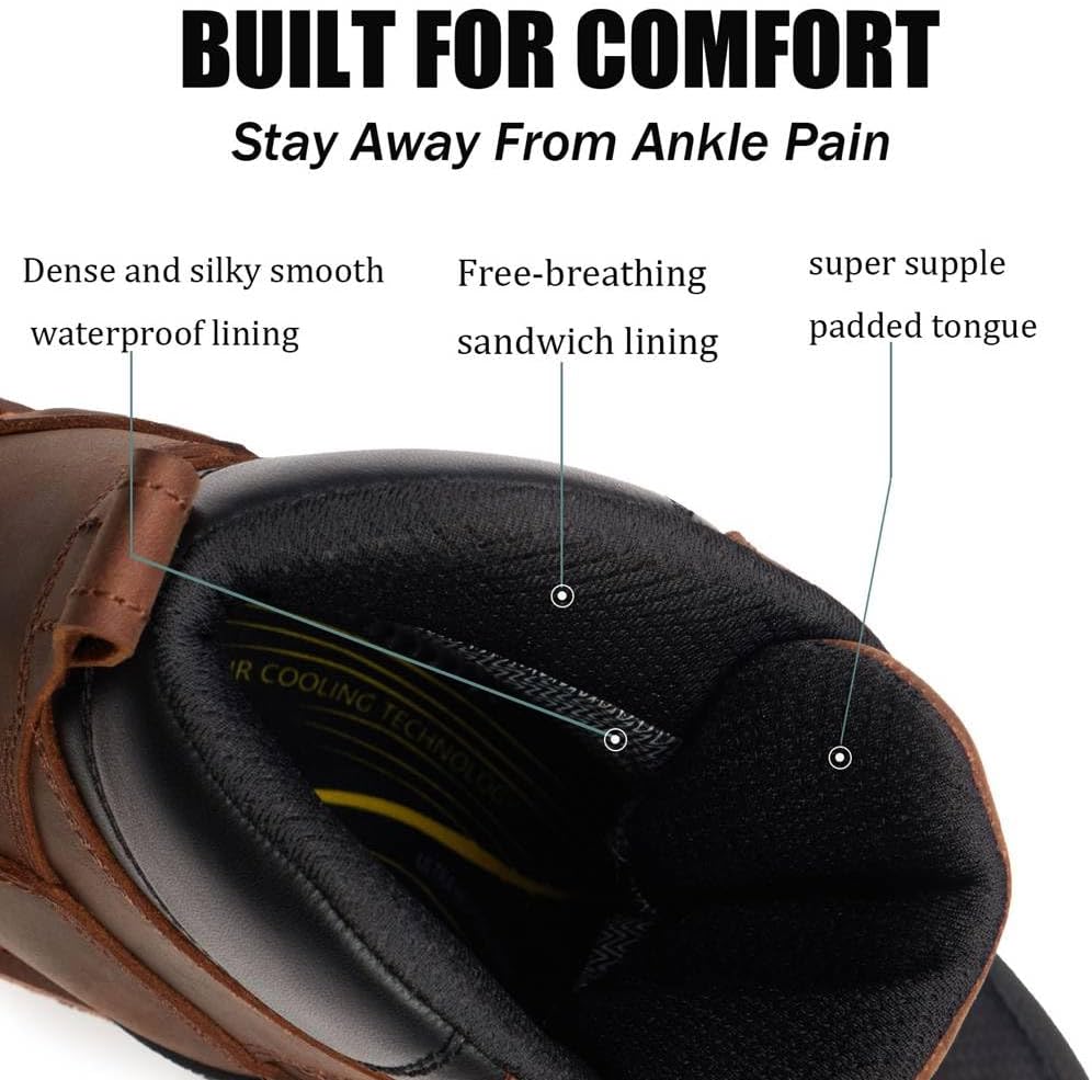 SUREWAY Men's 6" Soft/Composite Toe Heavy Duty Waterproof Work Boot ...