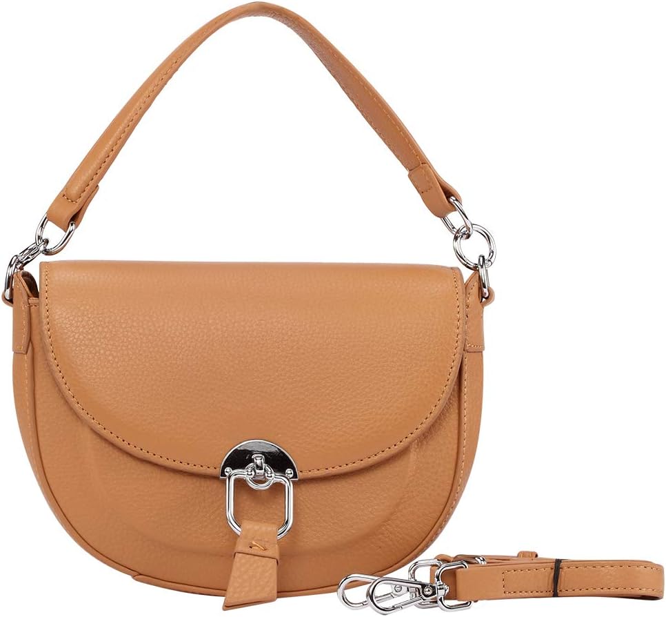 Amazon.com: ELBORN PYO Women Leather Crossbody Saddle Bags Purse ...