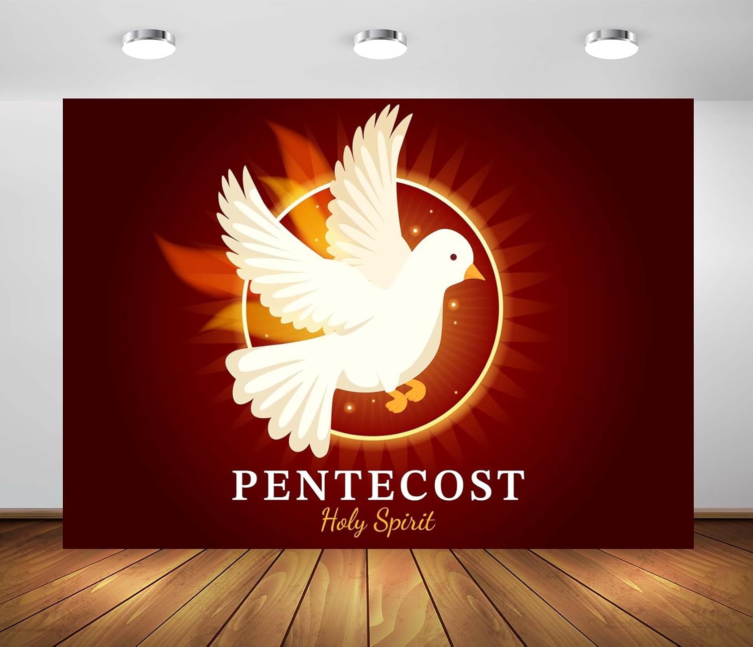 Amazon.com : BELECO 7x5ft Fabric Pentecost Backdrop Holy Spirit Dove ...