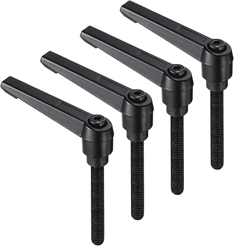 Amazon.com: uxcell 4pcs Clamping Lever Handles, M8 x 60mm Black Oxide ...