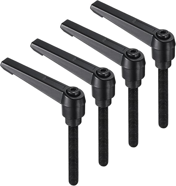 Amazon.com: uxcell 4pcs Clamping Lever Handles, M8 x 60mm Black Oxide ...