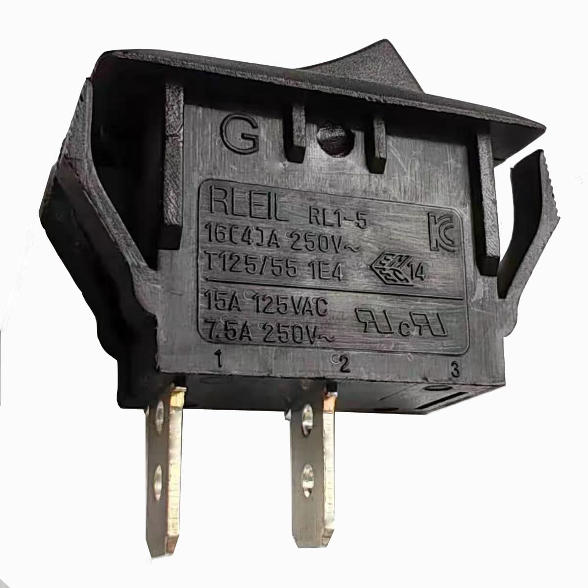 Amazon.com: RLEIL RL1-5 2-pin 2-Position 16 (4) A 250V T125/55 1E4 ON ...