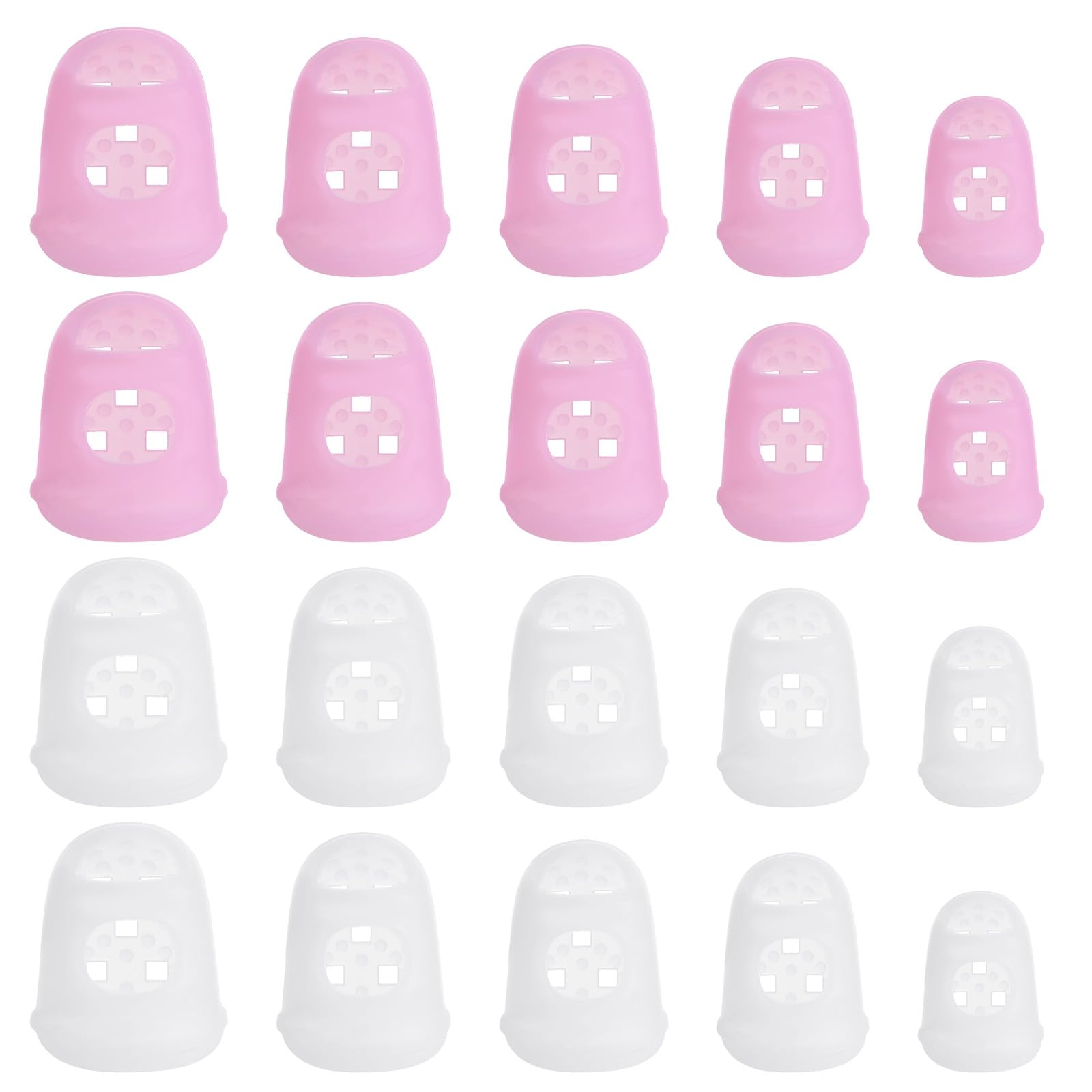 Amazon.com: Qianyu 40 Pcs Guitar Finger Tips Guard Breathable Thimble ...