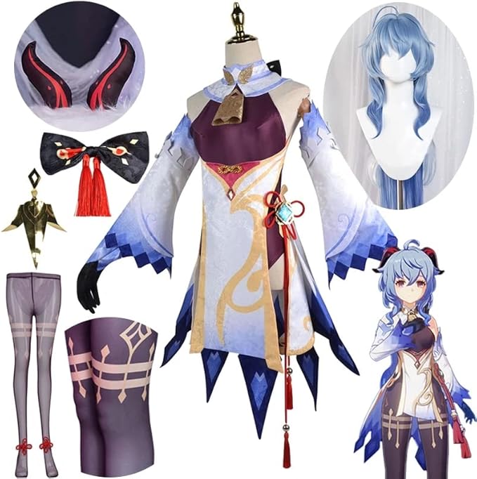 Mr.LQ Genshin Impact Ganyu Cosplay Costume Wig Anime Game Genshin ...
