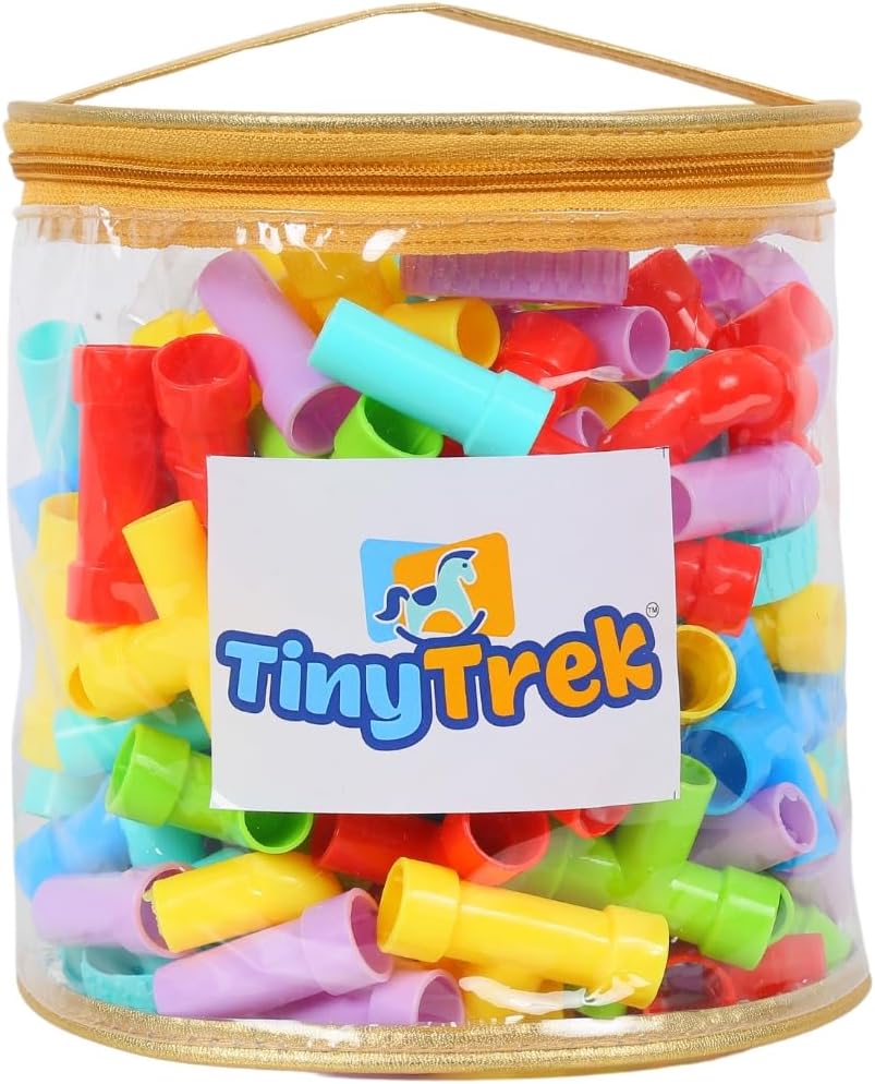 TinyTrek™ Kid's 100+ Pieces Pipe Blocks Multicolor Educational Toy ...