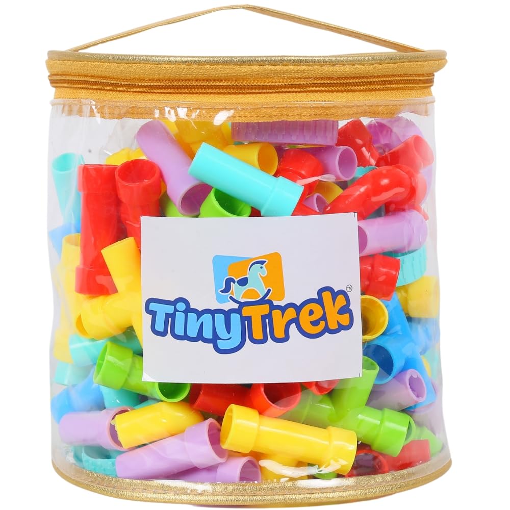 TinyTrek ™ Kid's 100+ Pieces Pipe Blocks Multicolor Educational ...