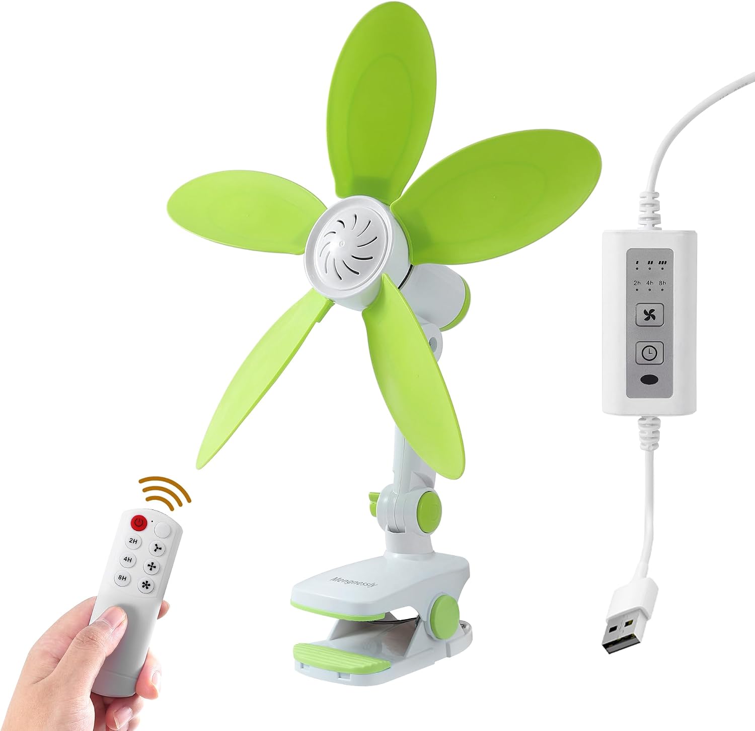 Amazon.com: Mengnessly USB Clip on Fan 9-Inch With Remote control ...