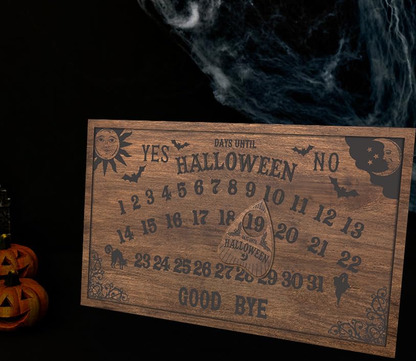 Amazon.com: Halloween Decorations Wooden Advent Countdown Calendar ...