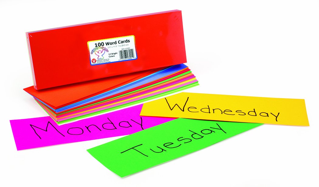 Amazon.com : Hygloss Products Bright Word Cards - Mini Sentence Strips ...