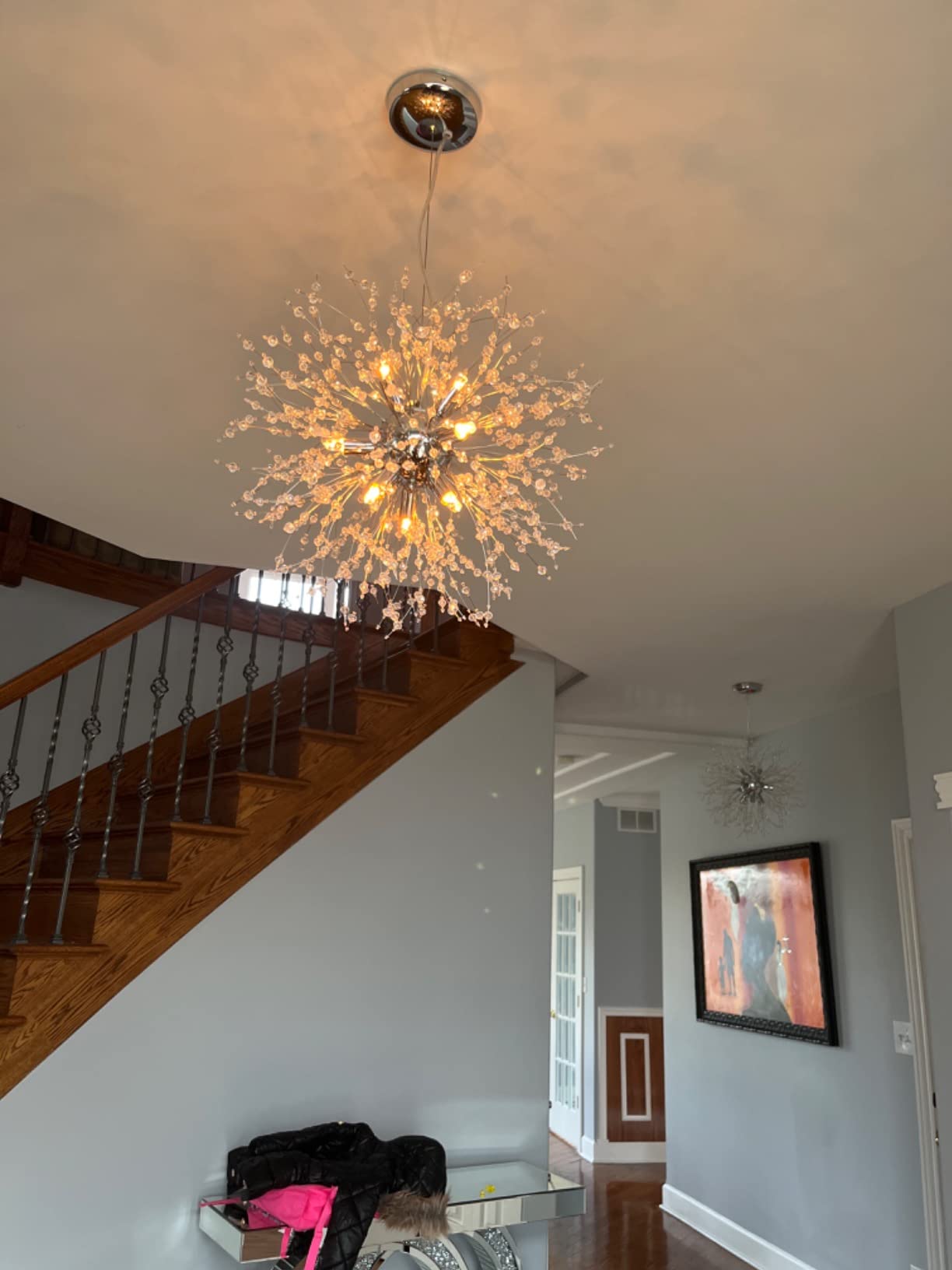 $14/mo - Finance Mivenda Modern Crystal Chandeliers 9-Light Chrome ...