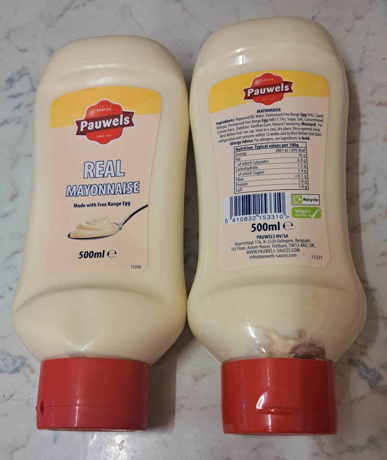 Pauwels Real Mayonnaise, 500ml : Amazon.co.uk: Grocery