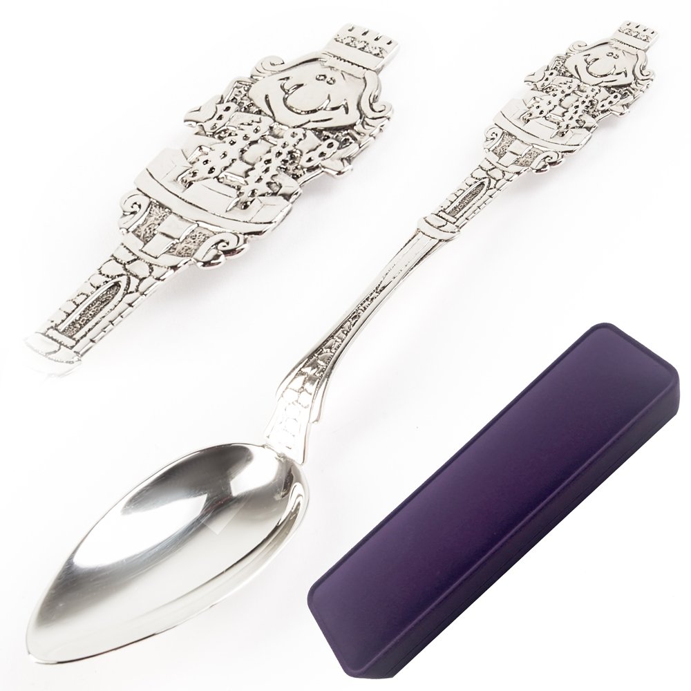 Amazon.com : Silver Baby Spoon with a Figured Handle in The Shape of a ...