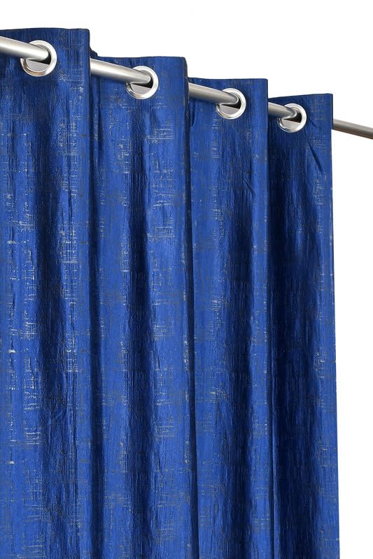 Buy Panipat Textile Curtain Polyester Plain Texture Room Darkening Long ...