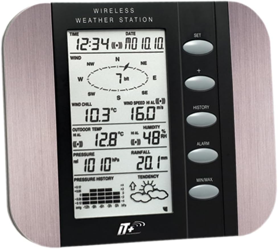 Technoline WS 1600-IT Weather Station - Silver/Black : Amazon.co.uk: Garden