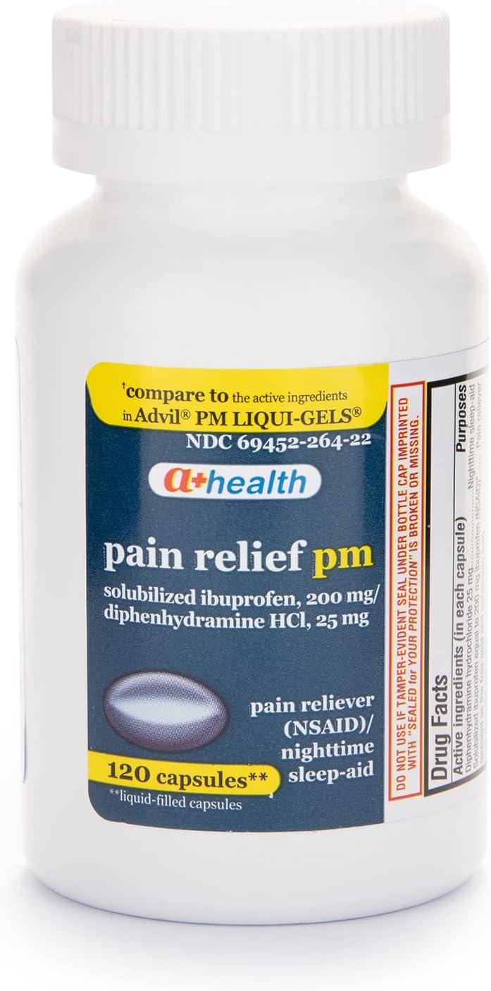 Amazon.com: Motrin PM Caplets, 200 mg Ibuprofen & 38 mg Sleep Aid ...