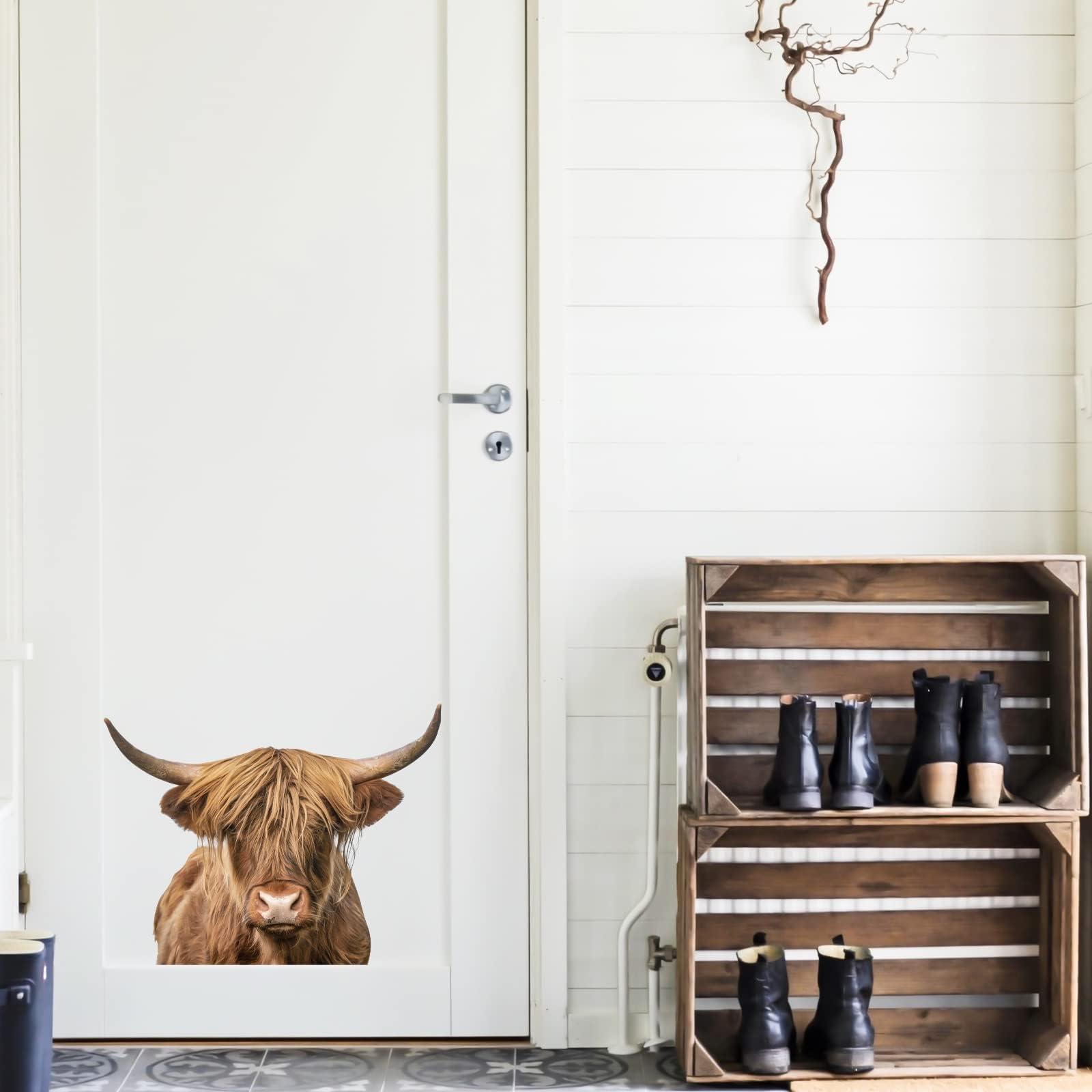 Snapklik.com : Highland Cow Window Decal,Scottish Cow Wall Sticker ...