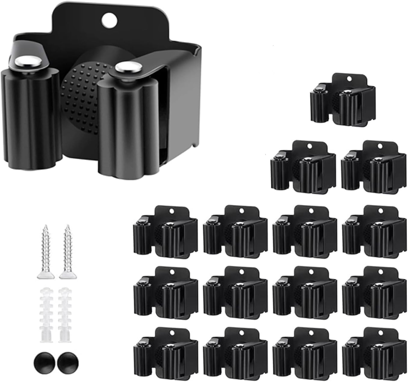 Amazon.com: Broom Holder Wall Mount 10 Pack Heavy Duty Metal Mop ...