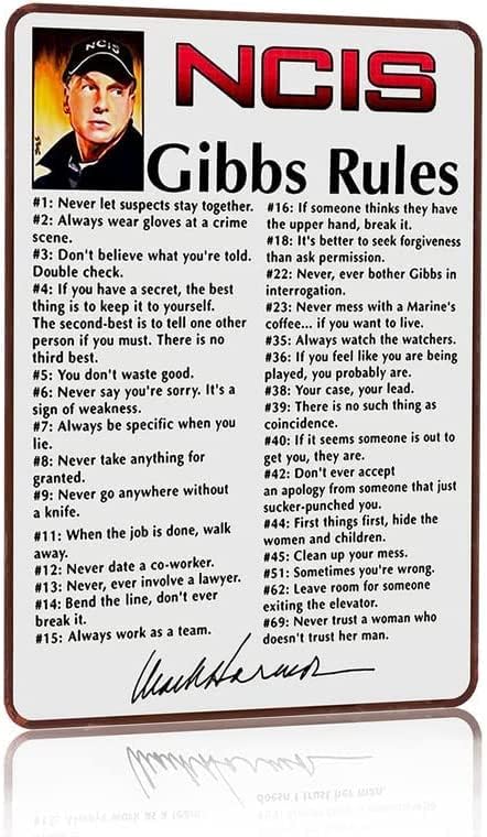 Amazon.com: UNBARD NCIS Gibbs Rules Leroy Jethro Gibbs Signature Funny ...