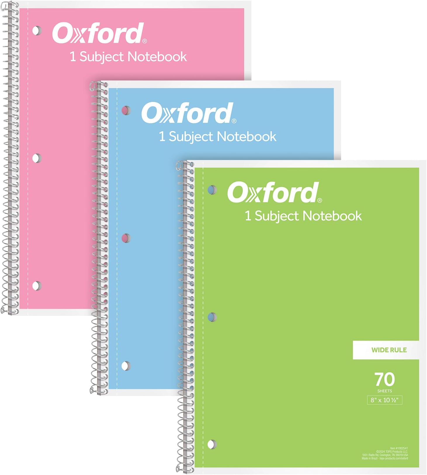Amazon.com : Mead Spiral Notebook 4 Pack of 1-Subject College Ruled ...