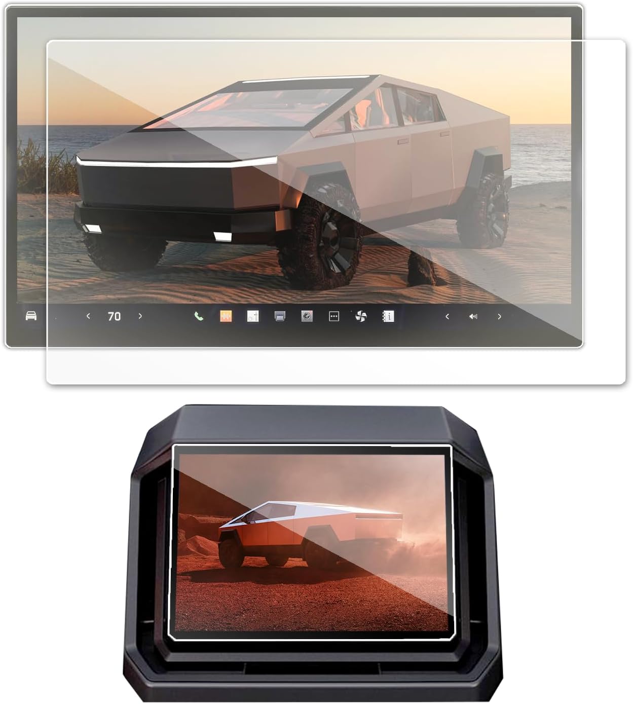 Amazon.com: 2PCS Matte 2024 Tesla Cybertruck Screen Protector ...