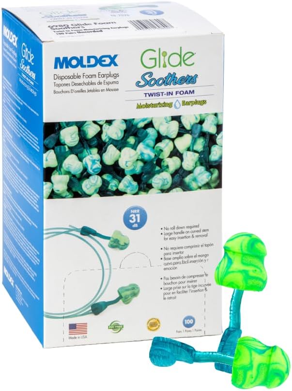 Amazon.com: Glide Foam Tip Ear Plugs 100/box : Health & Household