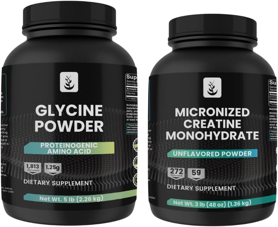 Amazon.com: PURE ORIGINAL INGREDIENTS Glycine & Creatine Monohydrate ...