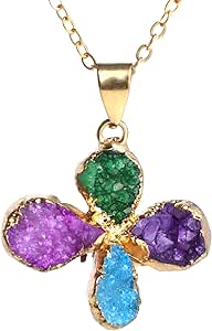 Amazon.com: Four Leaf Clover Necklaces for Women, Trendy Amethyst ...