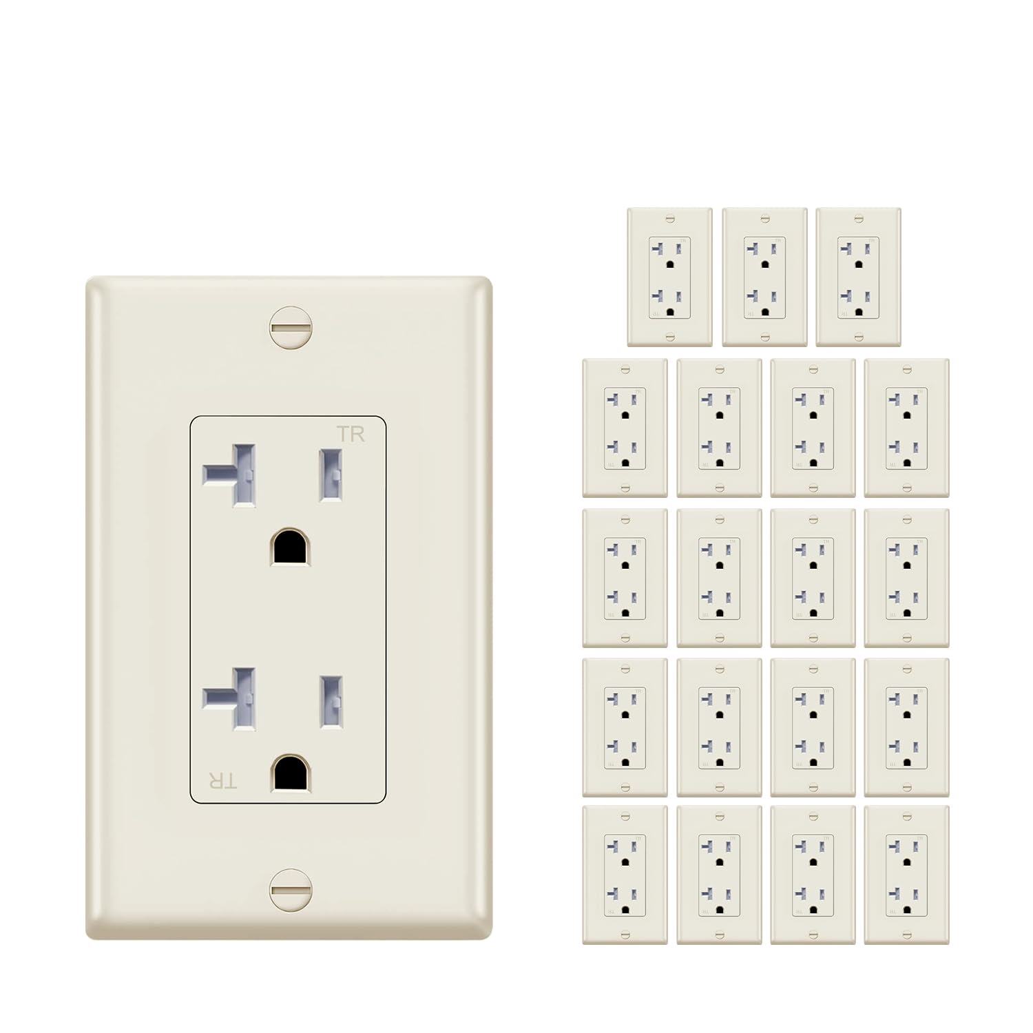 Snapklik.com : Micmi Decorator Receptacle Outlet, Tamper Resistant ...