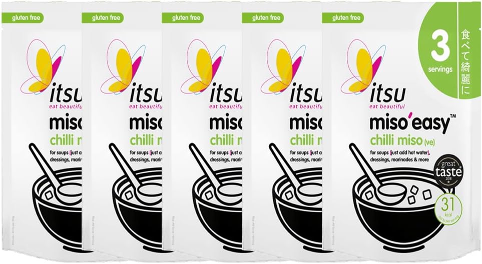 3 x 5 Miso Easy Instant Chilli Miso Soup Sachets Blended Herbs Spices ...