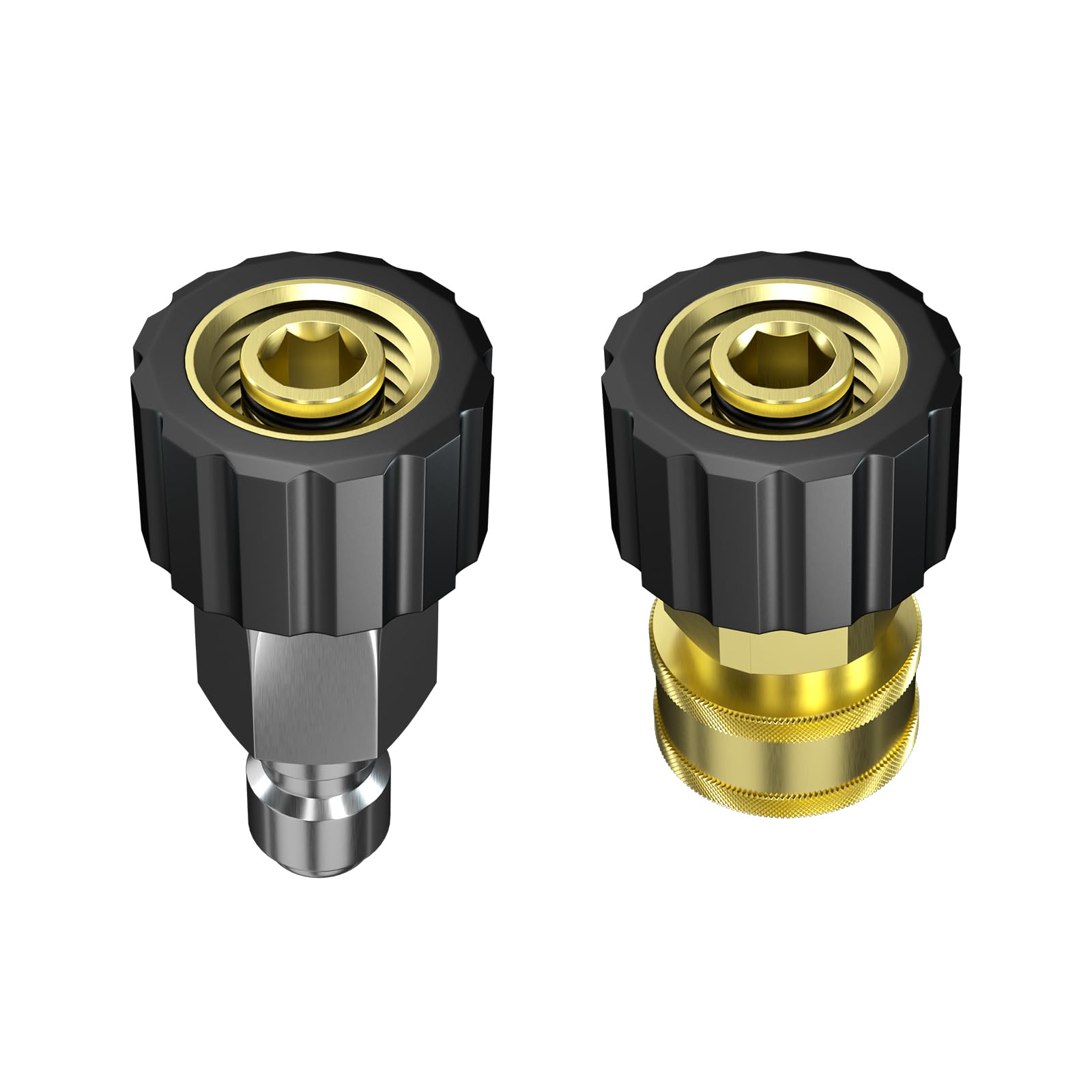 Amazon.com: POHIR Pressure Washer Adapter Set Quick Connect Kit,M22 ...