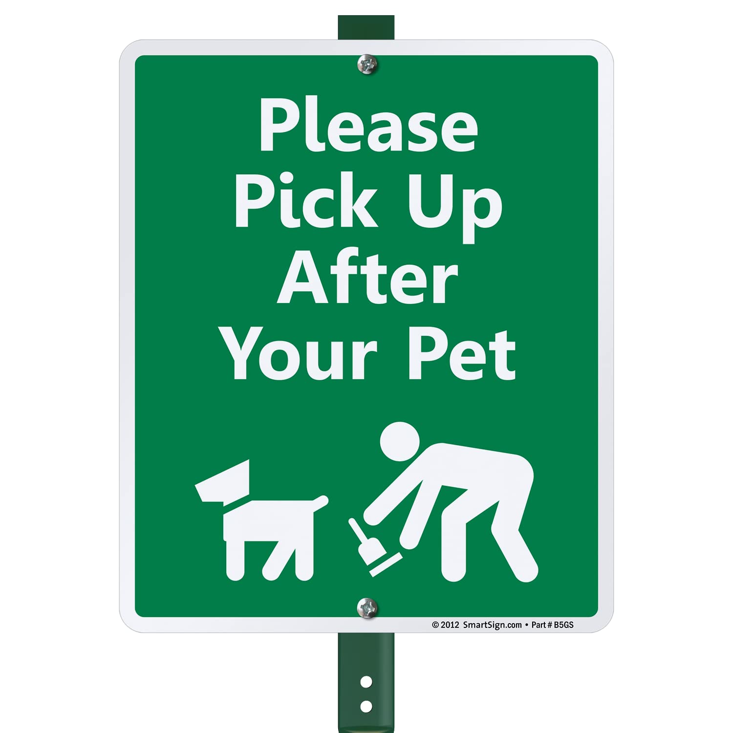 Amazon.com: SmartSign "Please Pick Up After Your Pet" LawnBoss® Sign ...