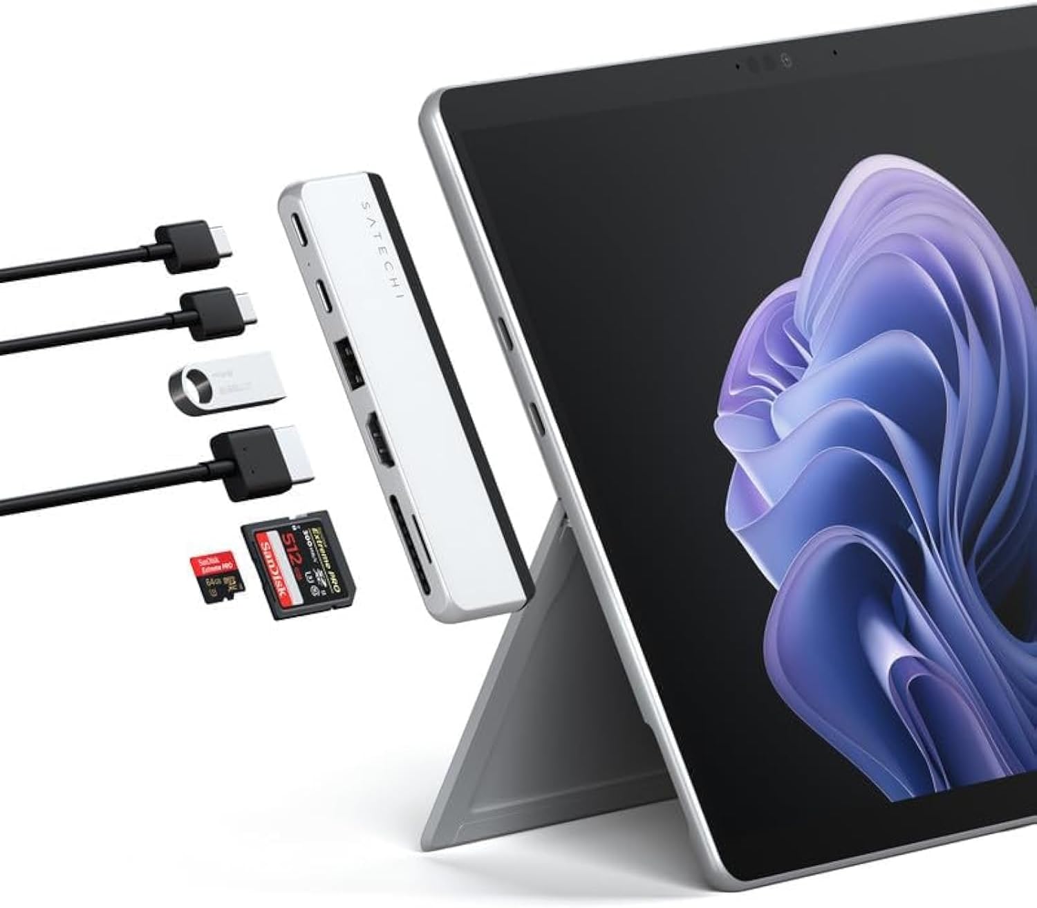Surface Pro 9 Hub Docking Station with 4K HDMI, USB-C Thunerbolt 4 ...