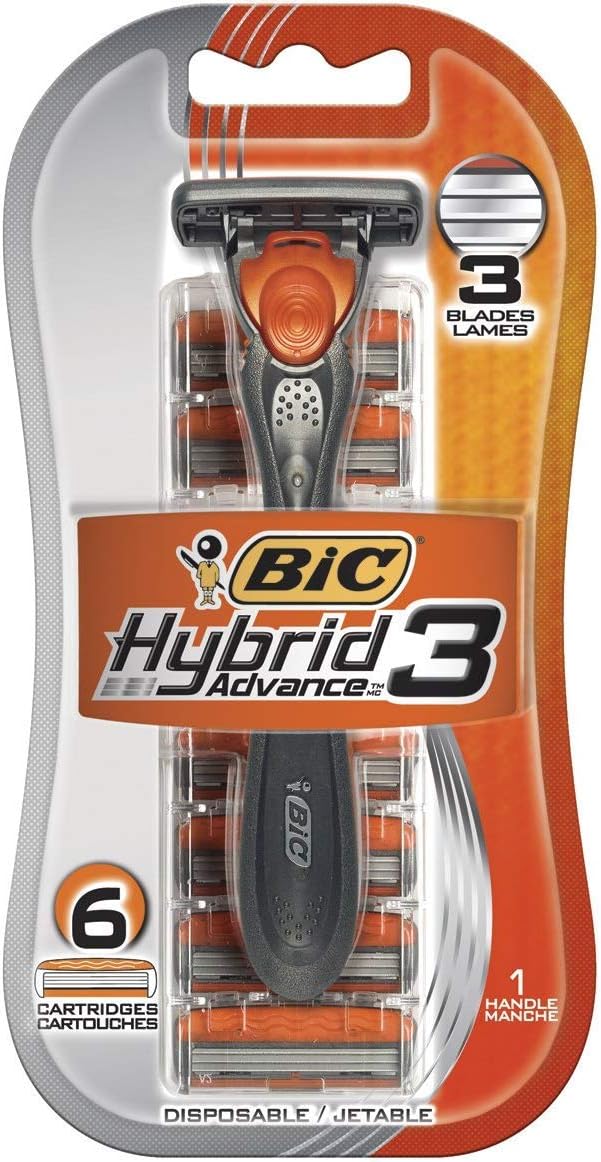 BIC Bic Hybrid Advance 3 rasoir avec 6 recharges, paquet de 5 : Amazon ...